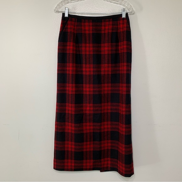 Pendleton | Skirts | Pendleton Plaid Fall Wool Pencil Midi Skirt Size 6 ...